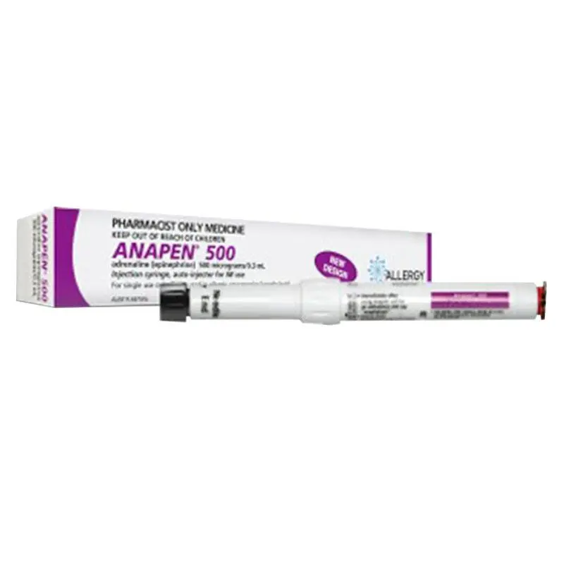 Anapen 500mcg Injection 1 - Adrenaline (Epinephrine) (S3) – Discount ...
